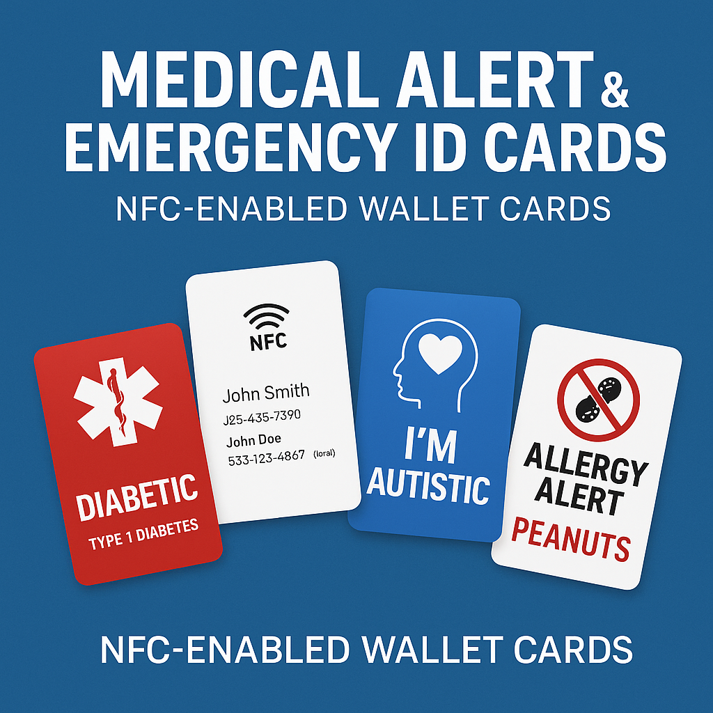 Medical Alert & Emergency ID Cards | NFC Medical Wallet Cards | BadgeSmith