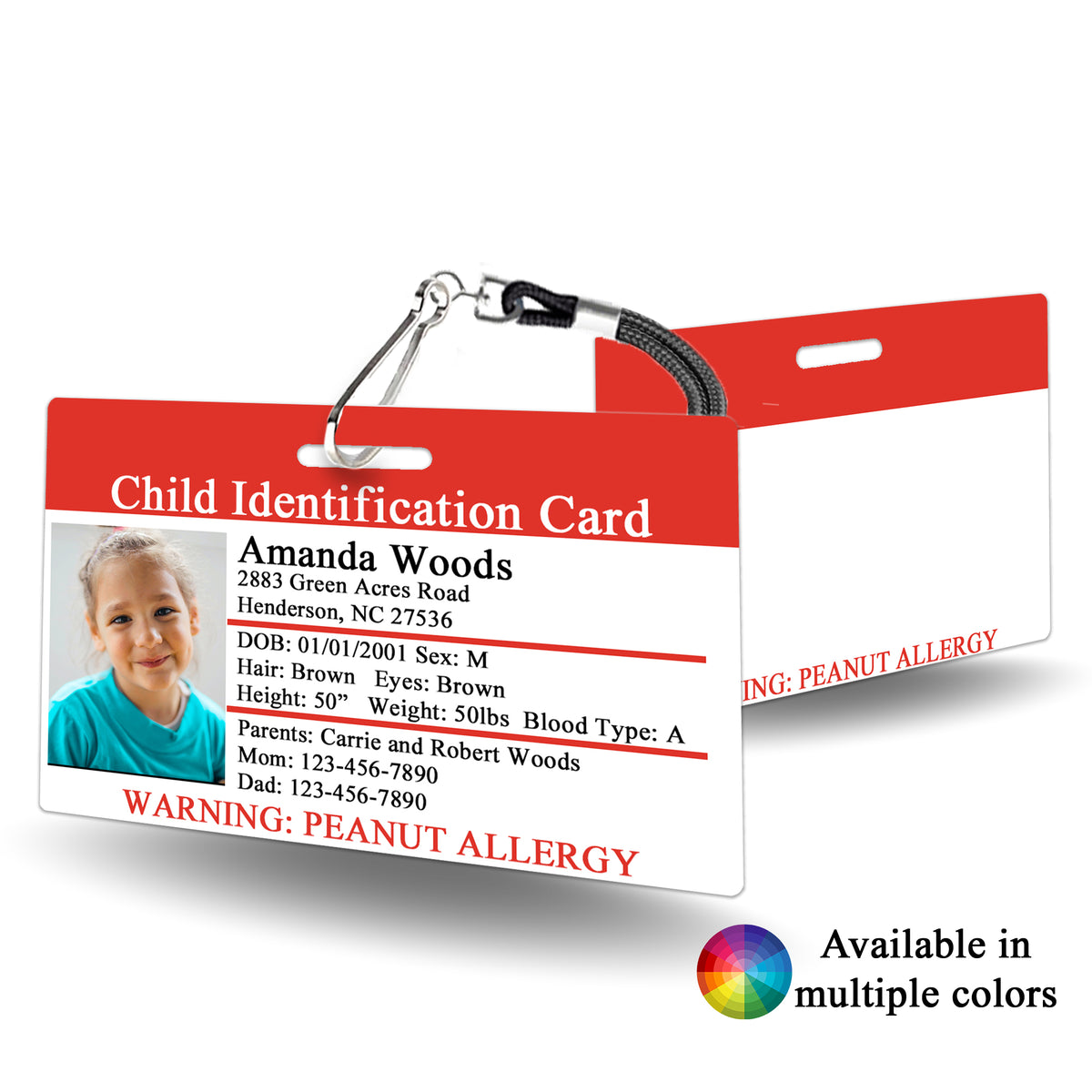 Child Identification, Lost Child Card – BadgeSmith
