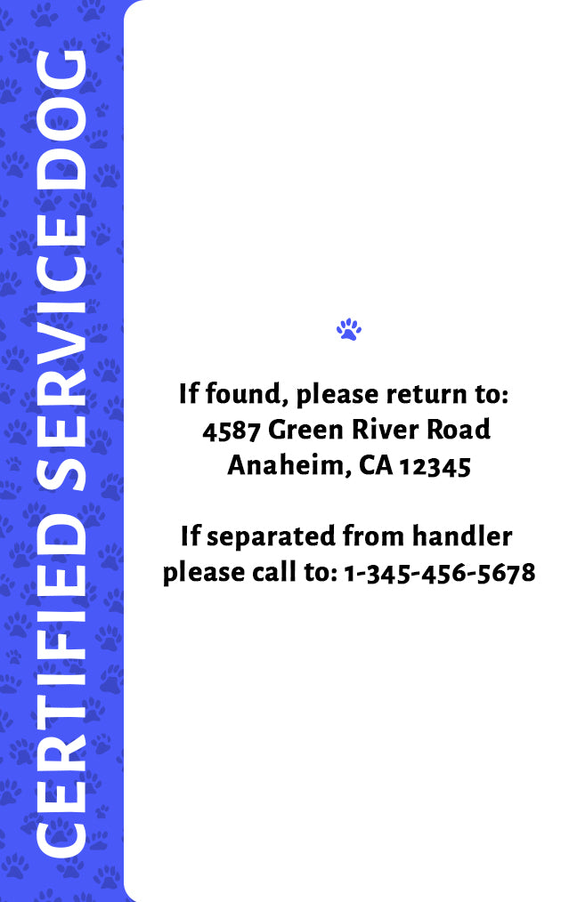 Service Dog Certification - Official Identification for Assistance Ani ...