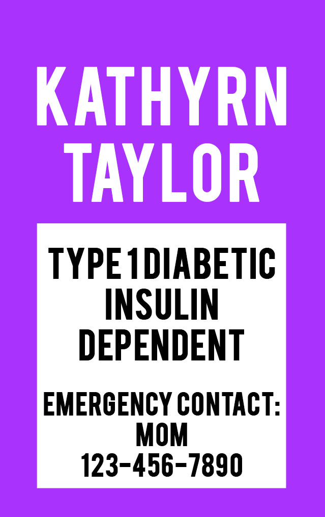 Diabetic Emergency Contact Card - Type 1 Diabetes Alert – BadgeSmith