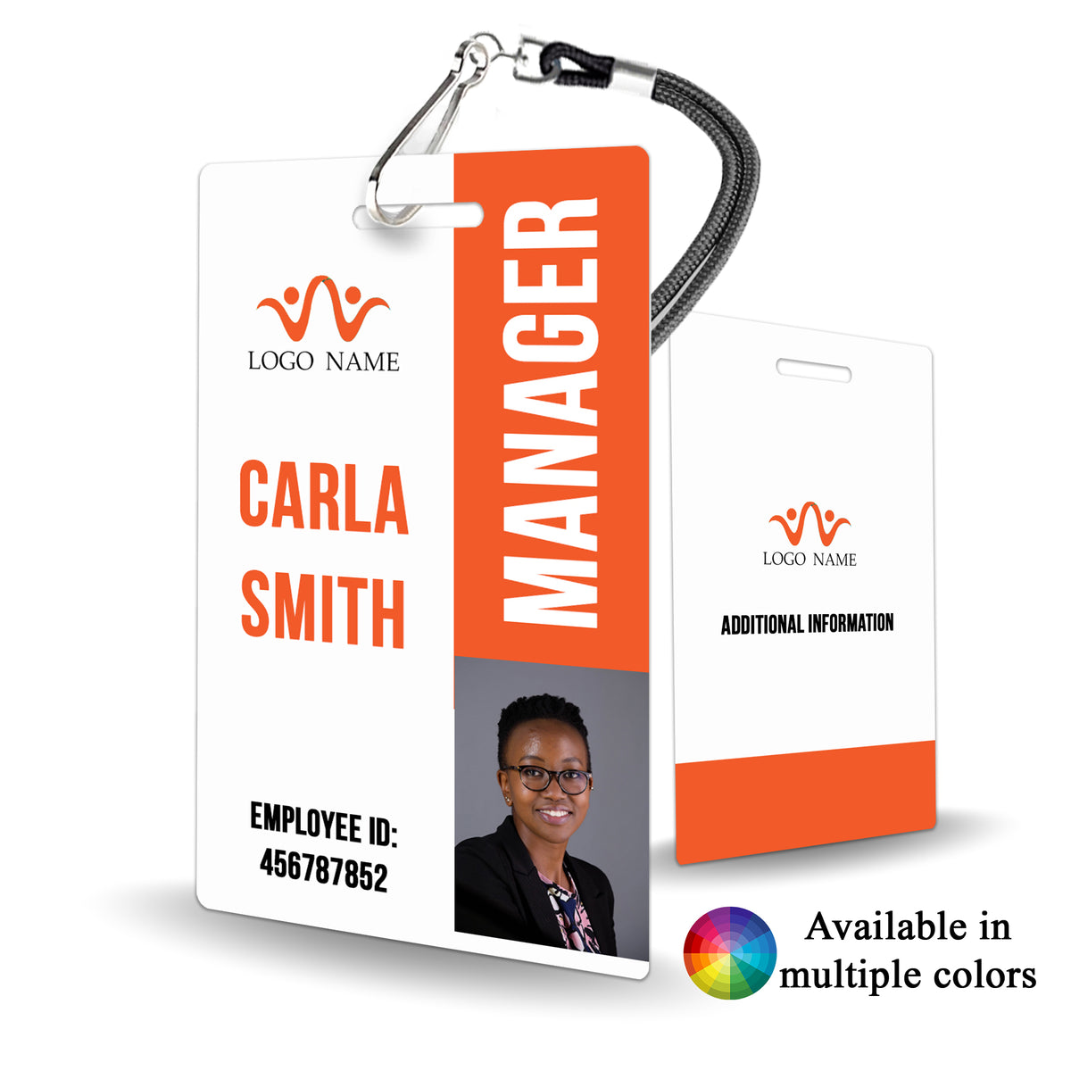 Customizable Office Badge - Photo ID with Color Options – BadgeSmith