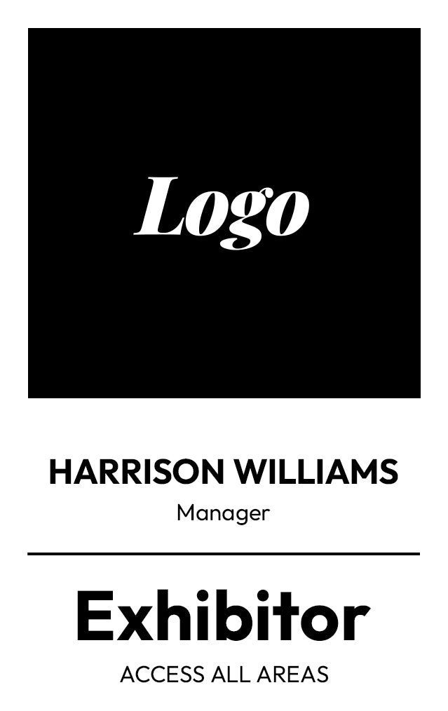 Professional Exhibitor Badge - Custom Design – BadgeSmith