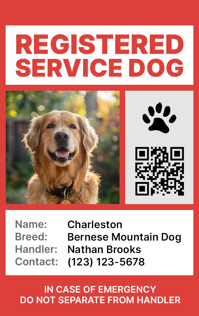 Service Dog Credentials Badge - Certified Identification for Assistanc ...