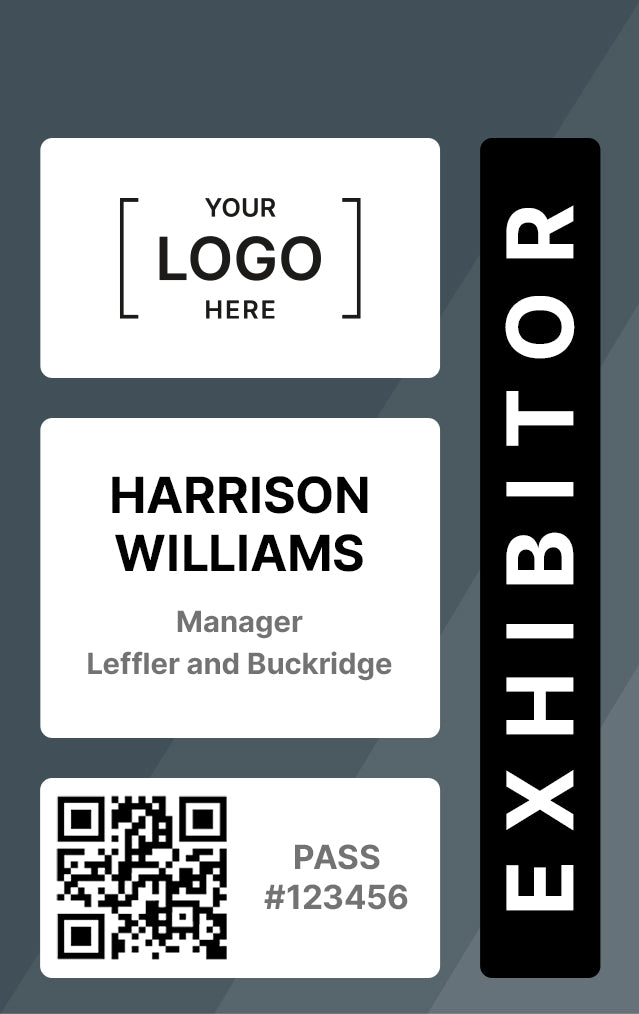 Deluxe Exhibitor Badge - Custom Design – BadgeSmith