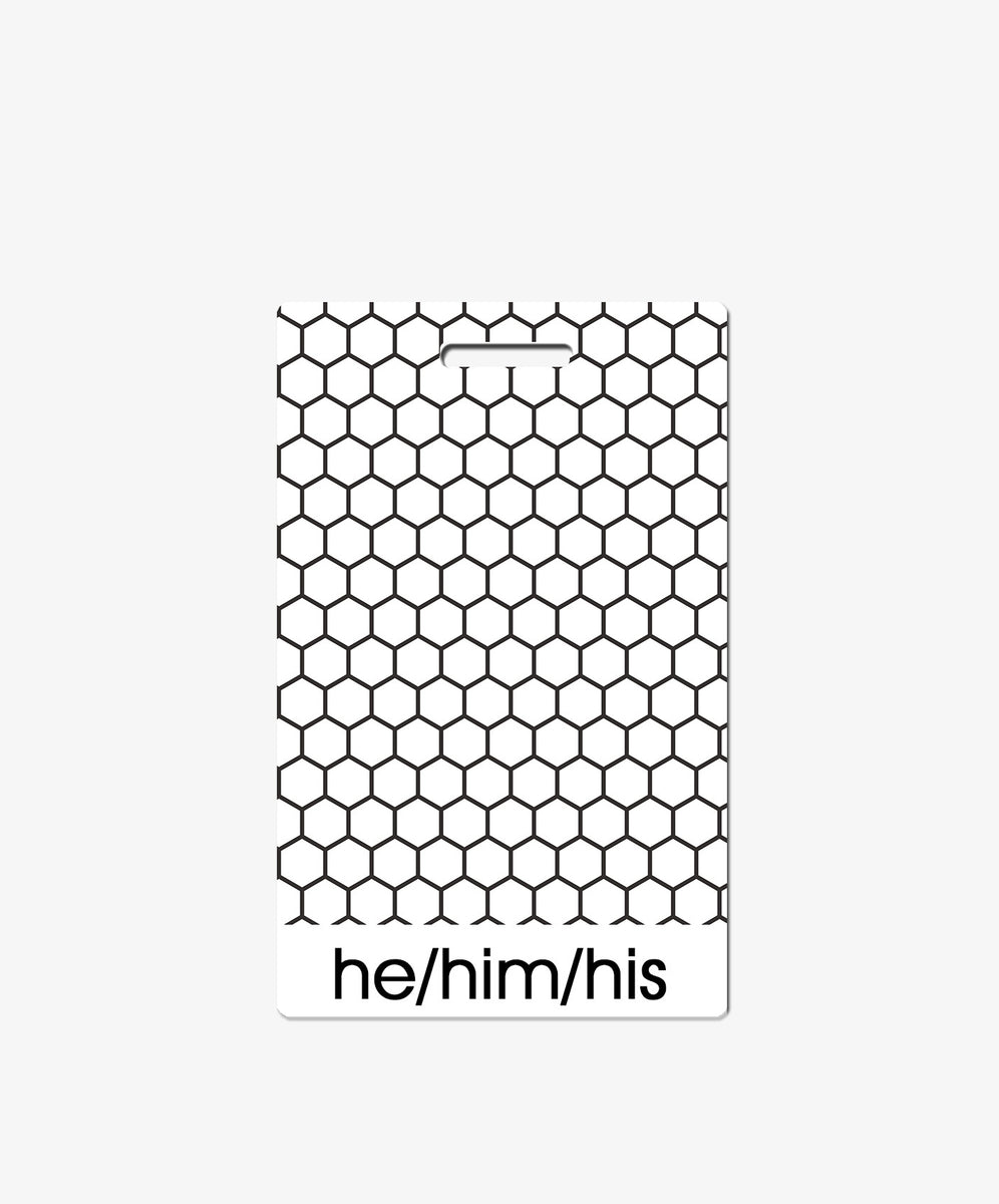 Hexagon Pronouns Badge Buddy – BadgeSmith