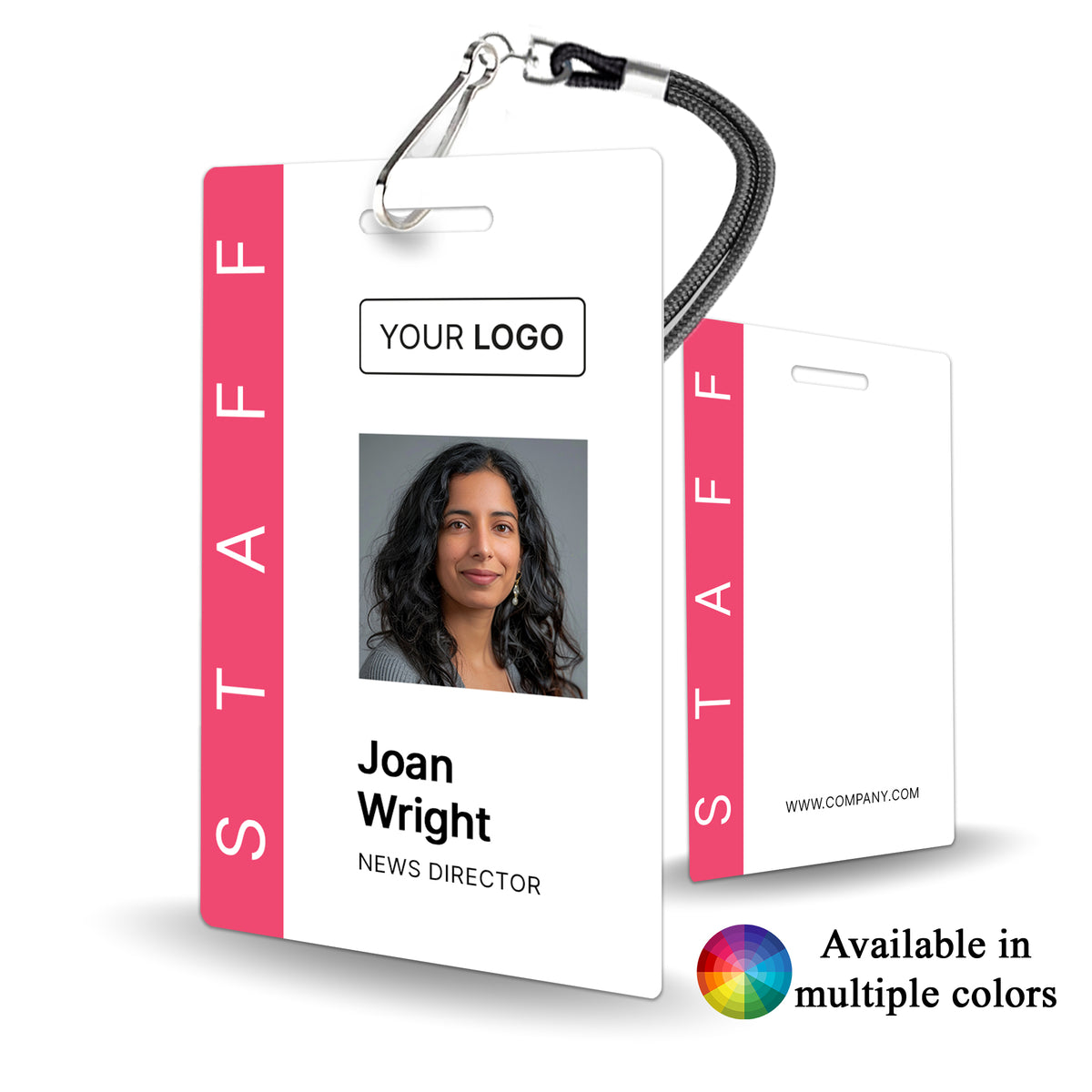 Journalism Staff Photo ID Badge for Media and Broadcasting Custom ...