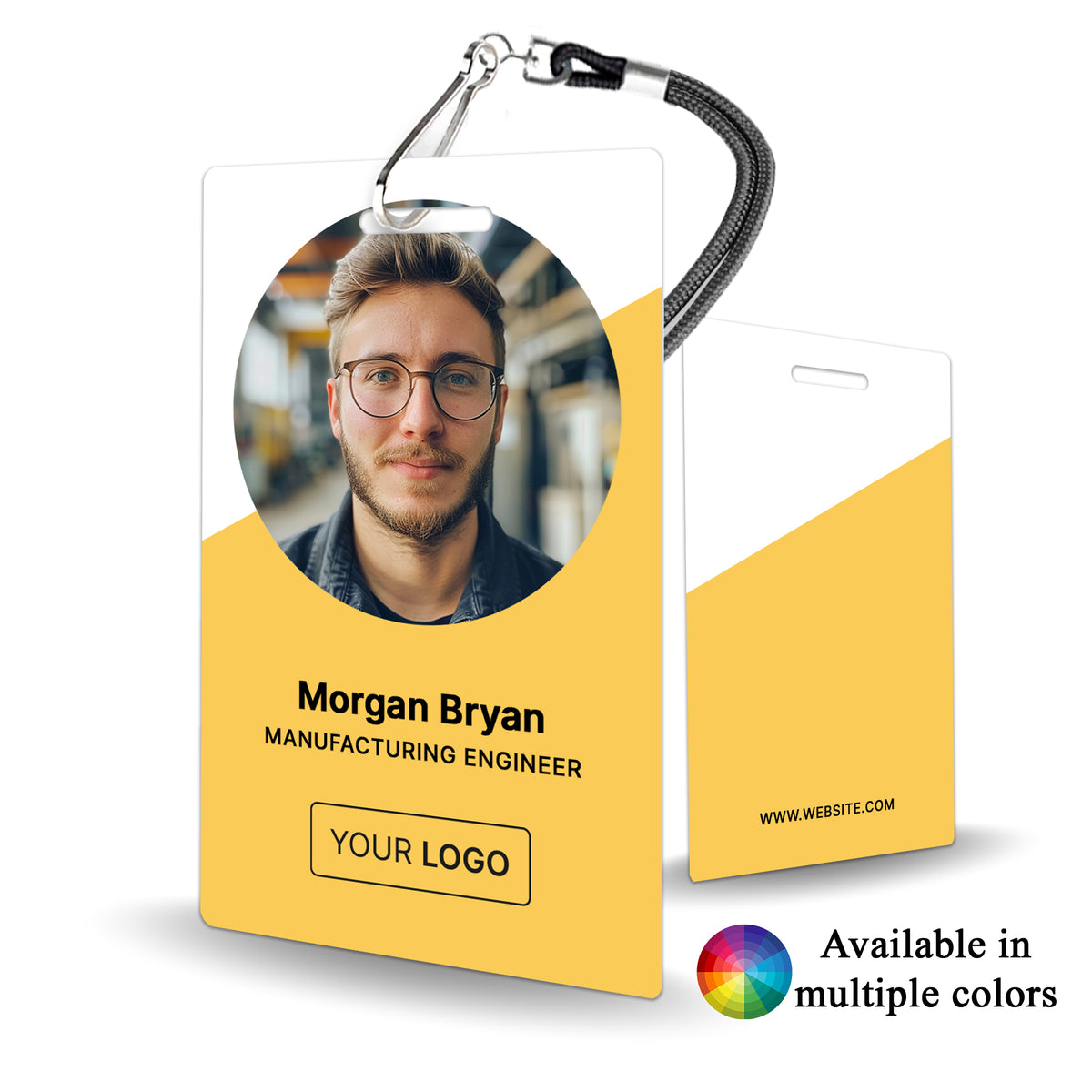 Simple Production Staff Badge for Manufacturing and Industrial Custom ...